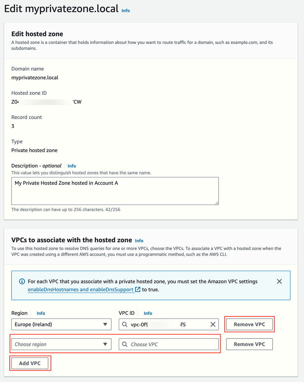 Associating a Route 53 Private Hosted zone across AWS accounts using the AWS CLI