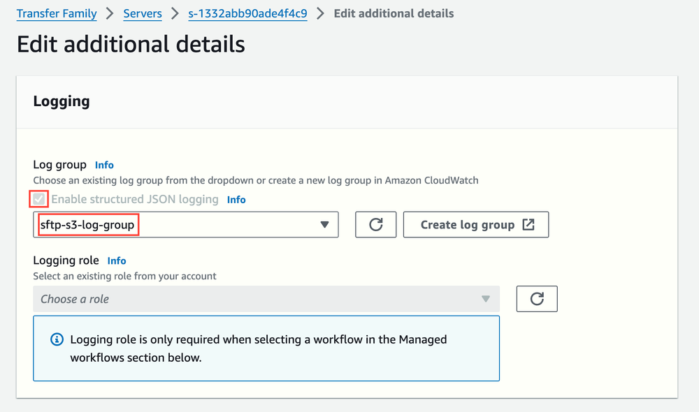 Access an S3 Bucket using SFTP and password-based authentication