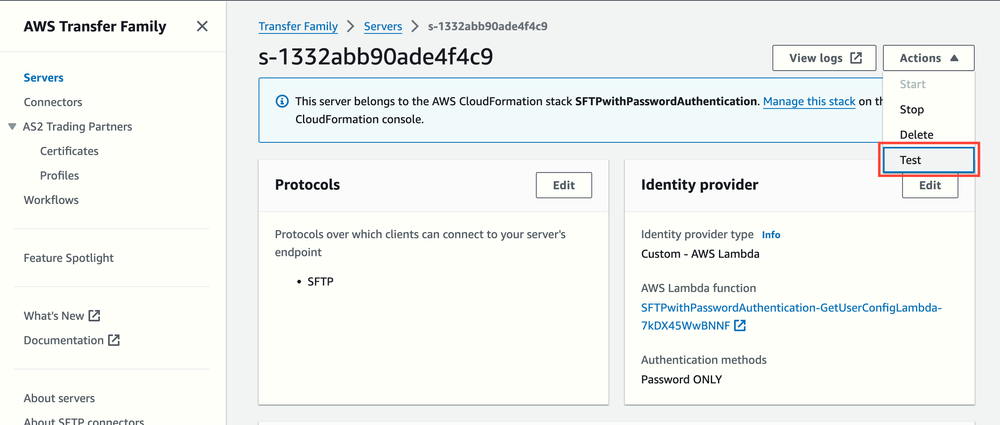 Access An S3 Bucket Using Sftp And Password Based Authentication
