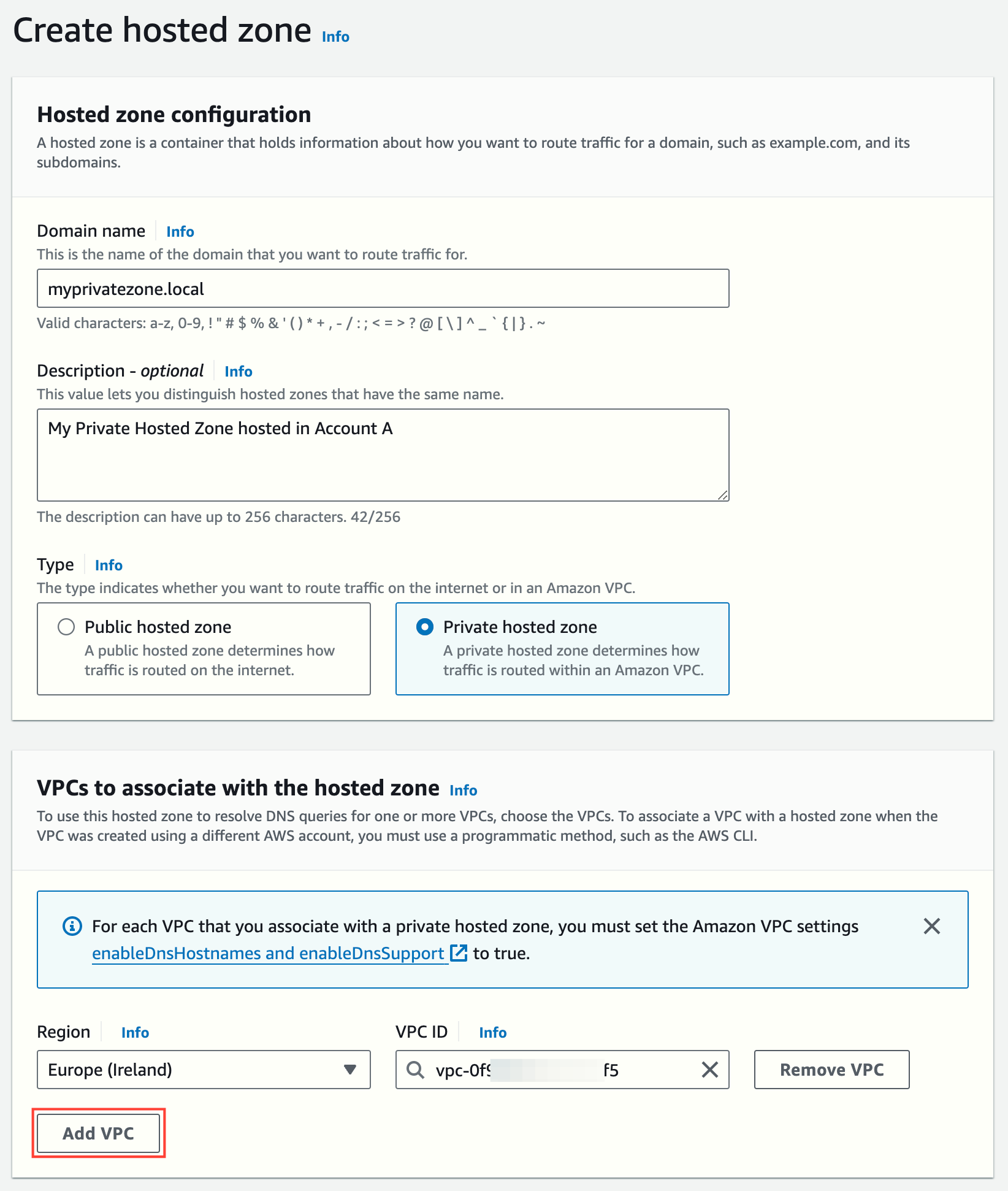 Associating a Route 53 Private Hosted zone across AWS accounts using the AWS CLI