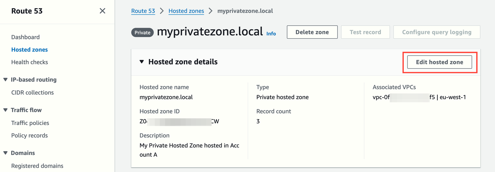 Associating a Route 53 Private Hosted zone across AWS accounts using the AWS CLI