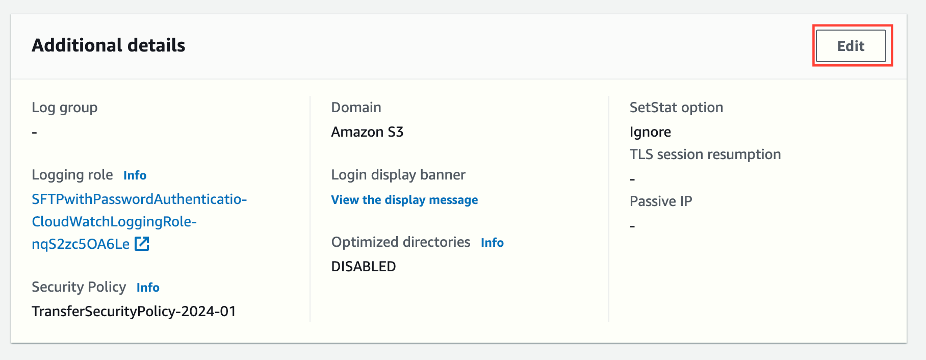 Access an S3 Bucket using SFTP and password-based authentication