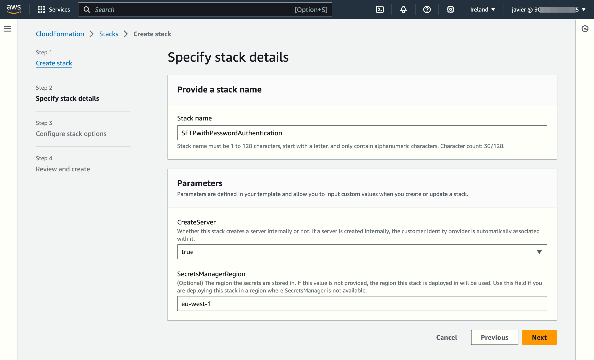 Access an S3 Bucket using SFTP and password-based authentication
