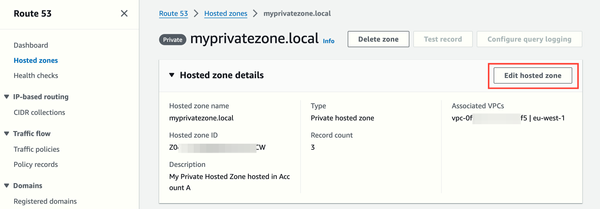 Associating a Route 53 Private Hosted zone across AWS accounts using the AWS CLI
