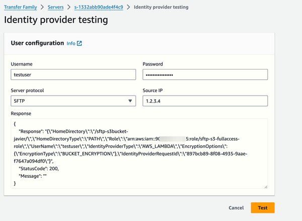 Access An S3 Bucket Using Sftp And Password Based Authentication